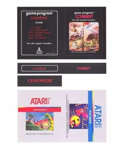 Gloss Blank Label Sheets for Atari 2600/5200/7800 Cartridges | 8-Bit ...