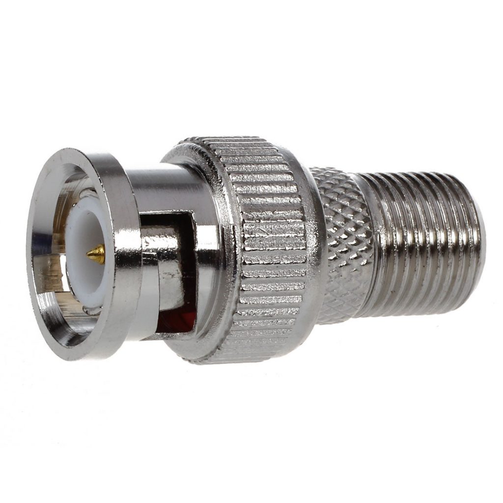 Coaxial F Plug Female Adapter to BNC Male Connector | 8-Bit Classics