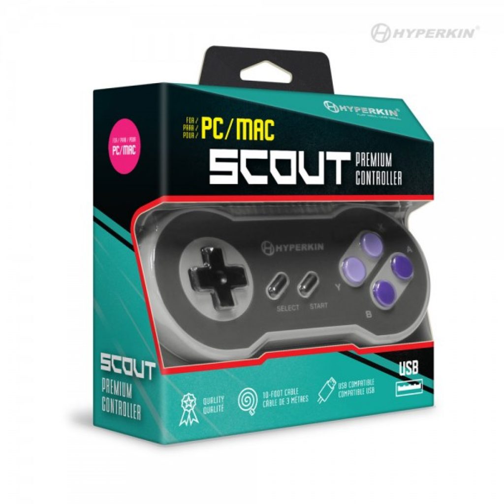Scout Premium SNES-Style USB Controller for PC / Mac | 8-Bit Classics
