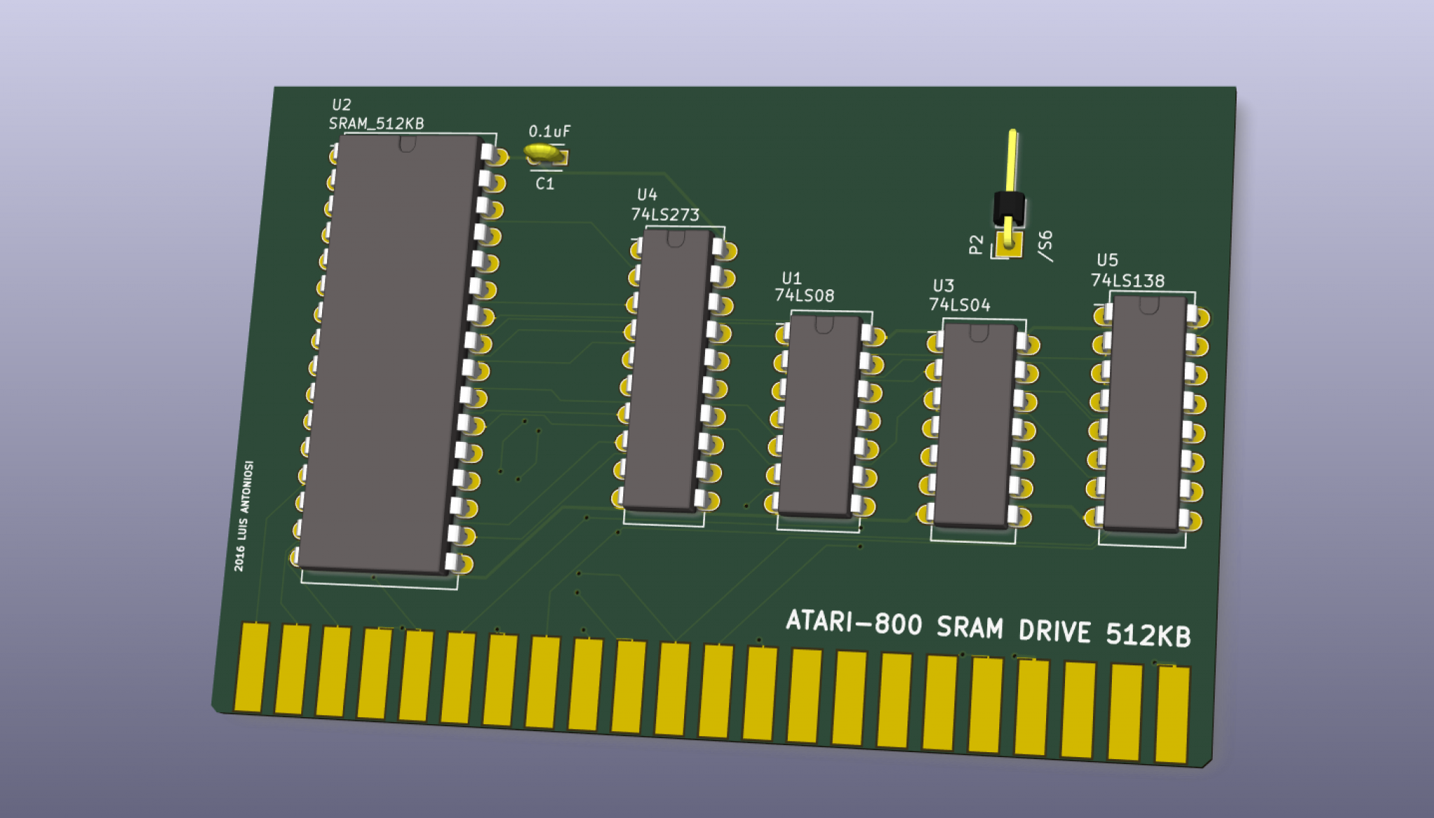 Axlon Compatible Atari 800 512K RAM Board | 8-Bit Classics